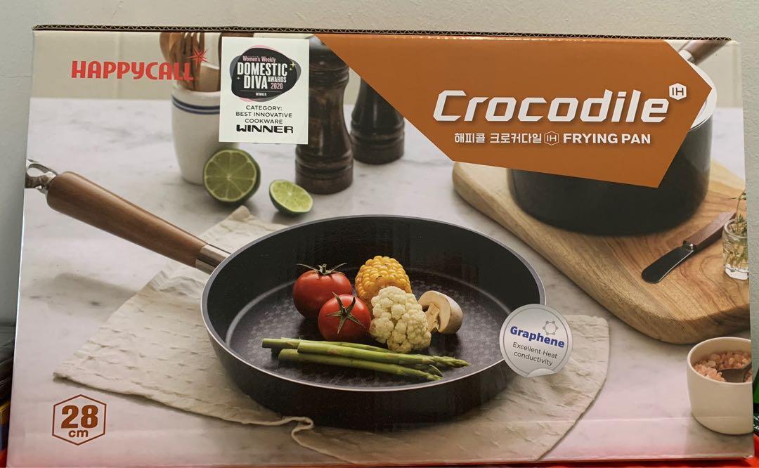 Happycall IH Crocodile Graphene Frying Pan 28cm, Furniture & Home Living, Kitchenware ...