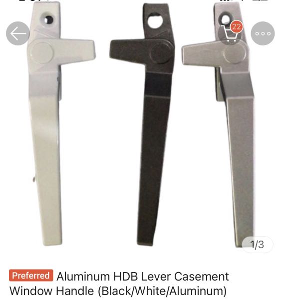 HDB Window Lever (Left), Furniture & Home Living, Security & Locks ...