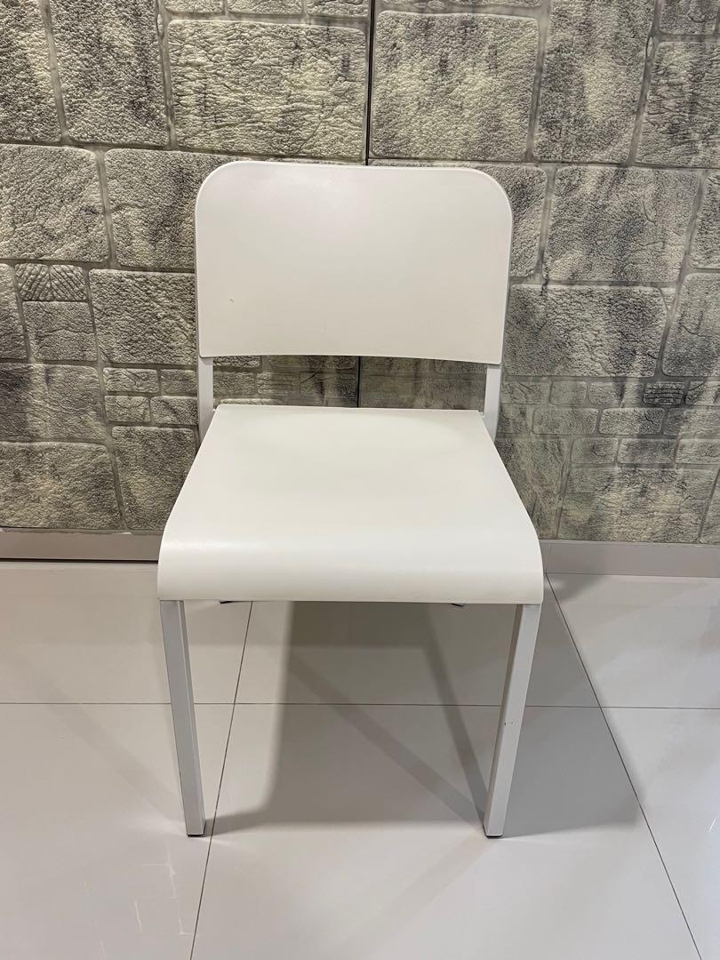 Ikea Chair White (Melltorp 15540) , Furniture & Home Living, Furniture ...