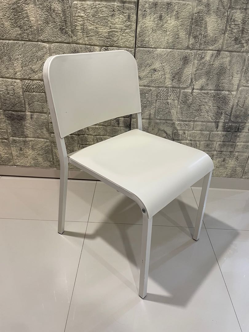 Ikea Chair White (Melltorp 15540) , Furniture & Home Living, Furniture ...