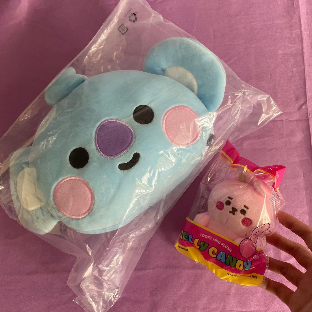 [INSTOCK] BTS BT21 BABY Official KOYA Head Cushion, COOKY Jelly Candy ...