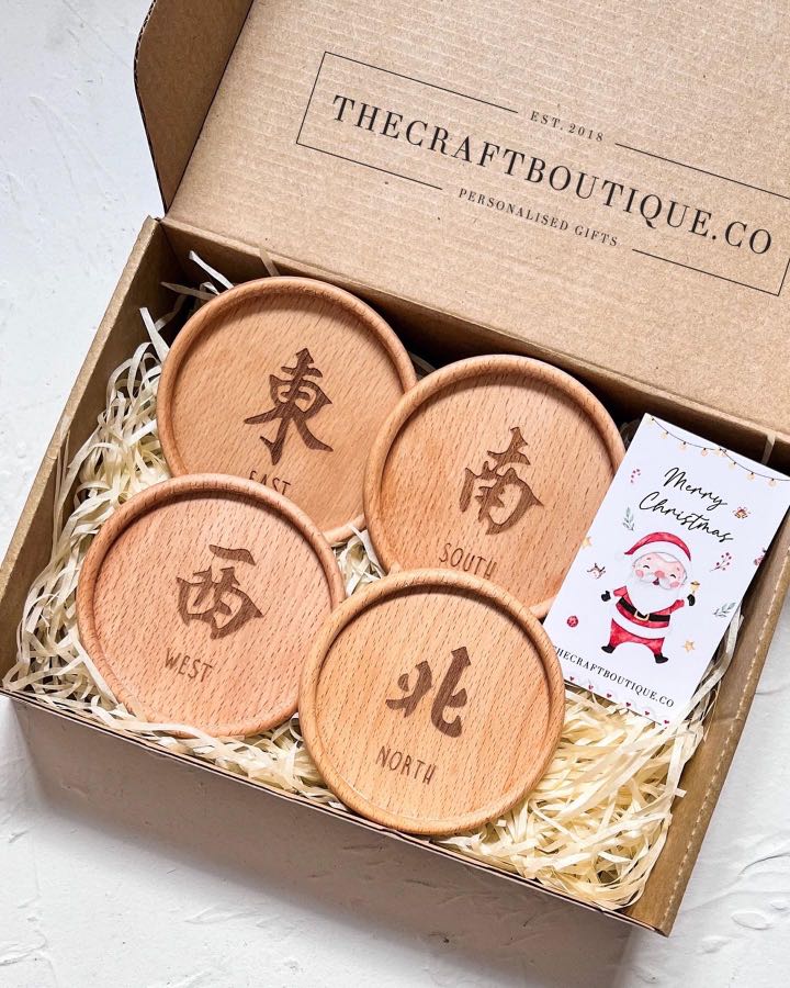 Instock Mahjong Coasters - Christmas Gift, Hobbies & Toys, Stationery ...