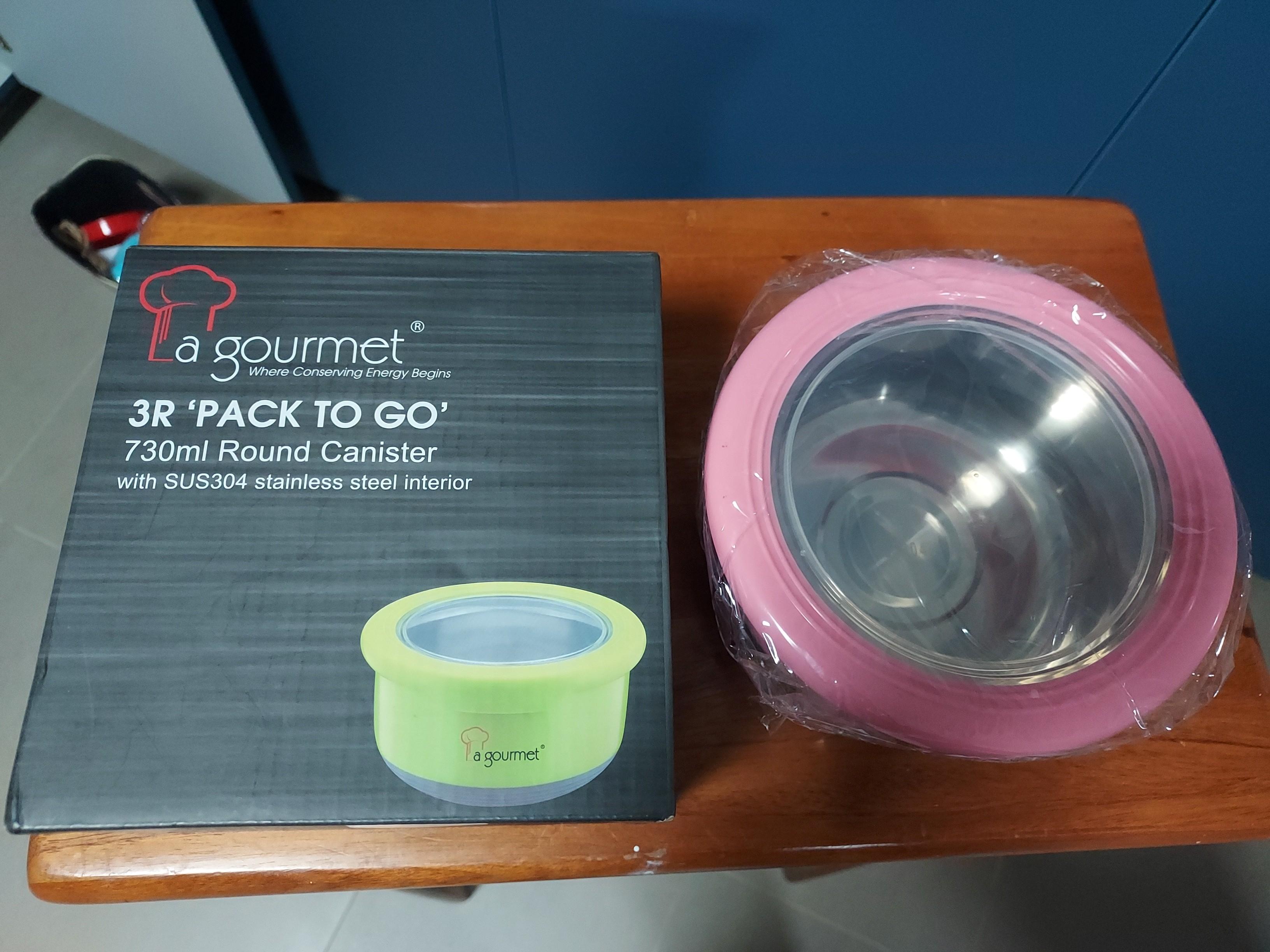 La Gourmet 730ml Round Canister, Furniture & Home Living, Kitchenware ...