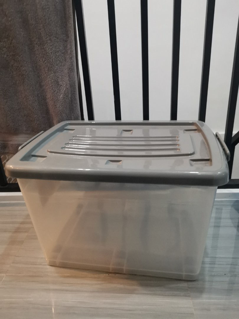 Mandaue Foam 90L Storage box with wheels, Furniture & Home Living, Home ...