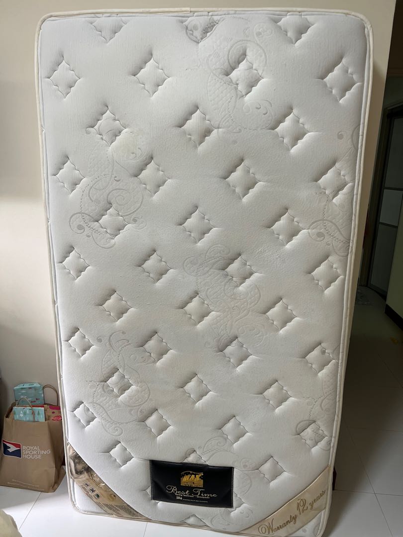 Max coil super single spring mattress, Furniture & Home Living ...