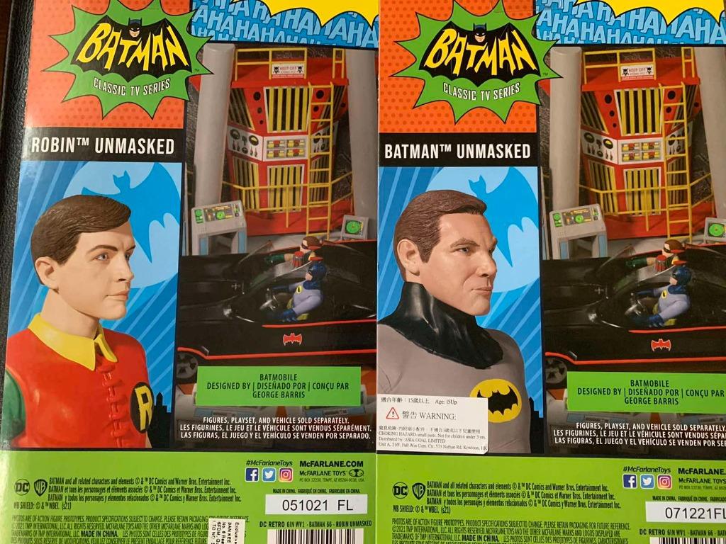 McFarlane Batman & Robin Unmasked, Hobbies & Toys, Toys & Games on ...