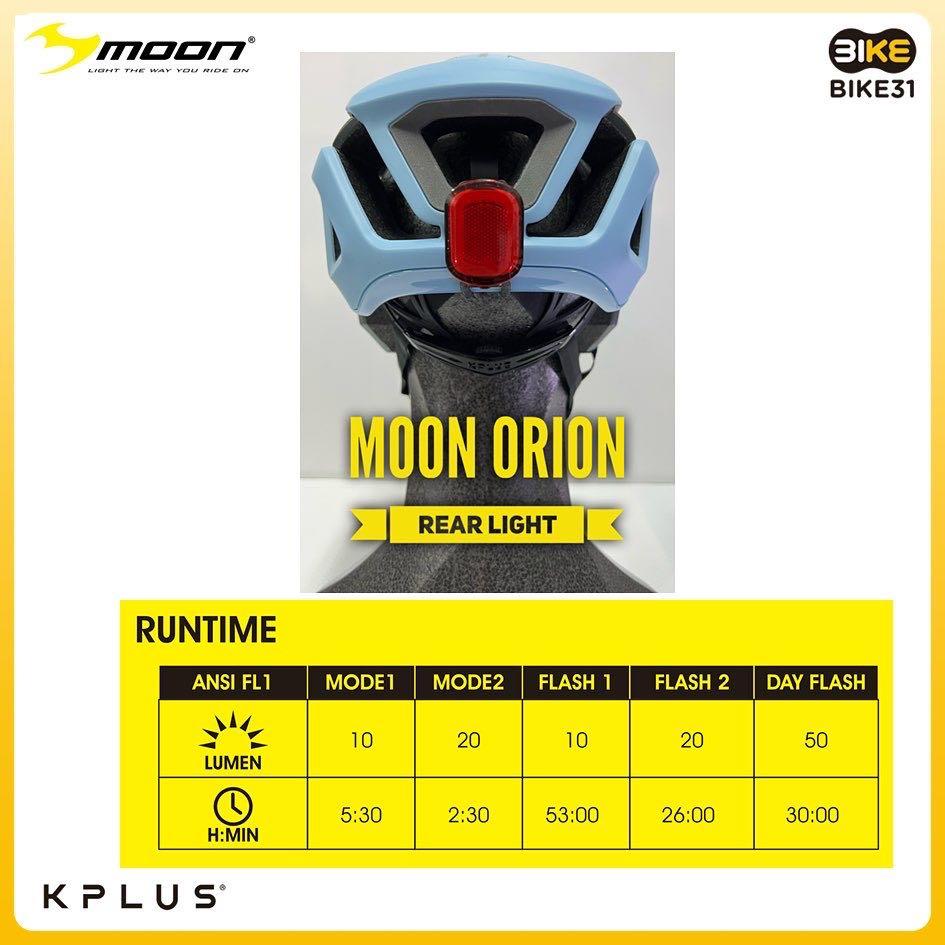 Moon Bicycle Lights on KPLUS helmets, Sports Equipment, Bicycles ...