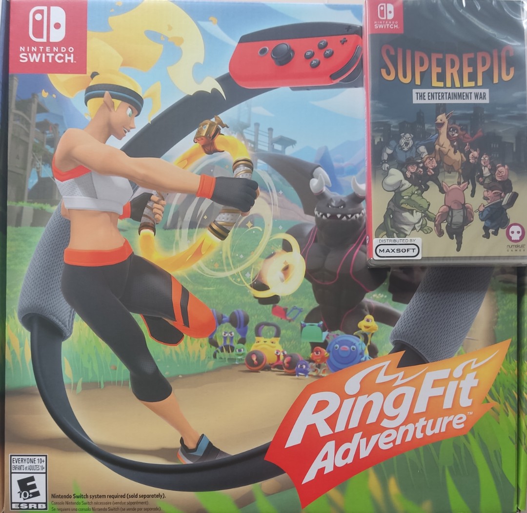 Nintendo Switch Ring Fit Adventure, Video Gaming, Video Games, Nintendo ...