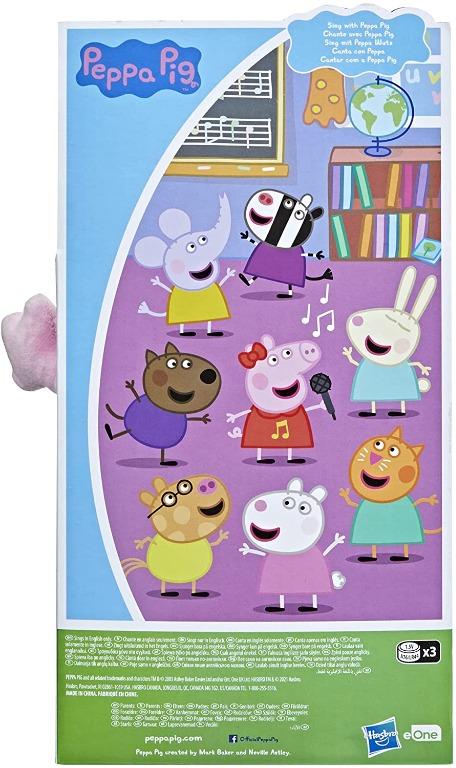 Peppa Pig Oink-Along Songs Peppa Singing Plush Doll with Sparkly Red ...