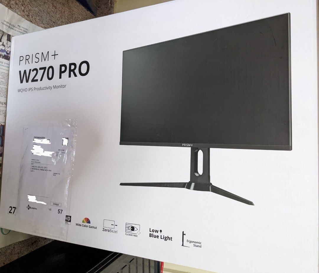 Prism+ W270 Pro WQHD (2560x1440) Monitor, Computers & Tech, Parts ...