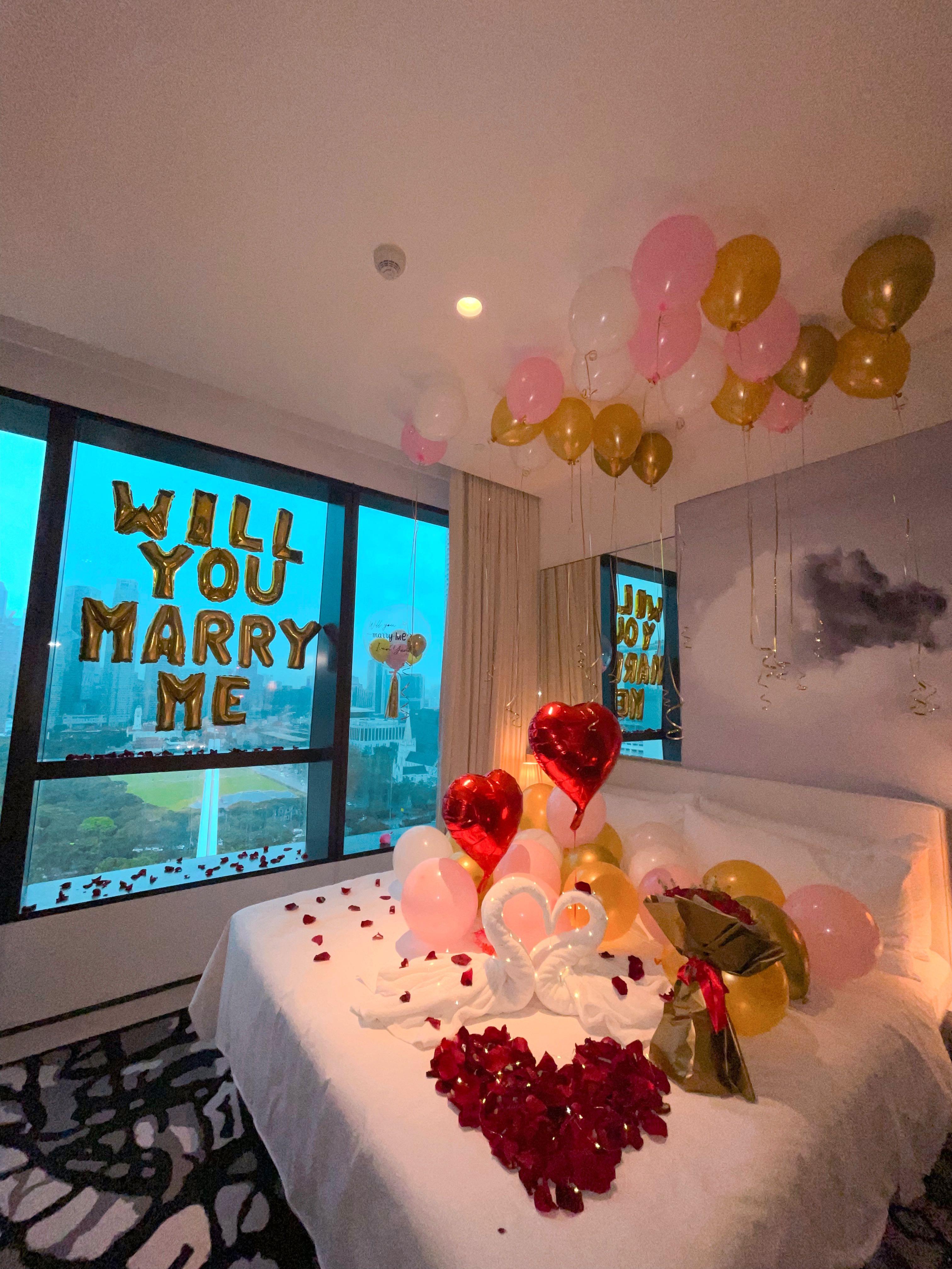 Proposal decoration set up, birthday decoration set up , party balloons ...