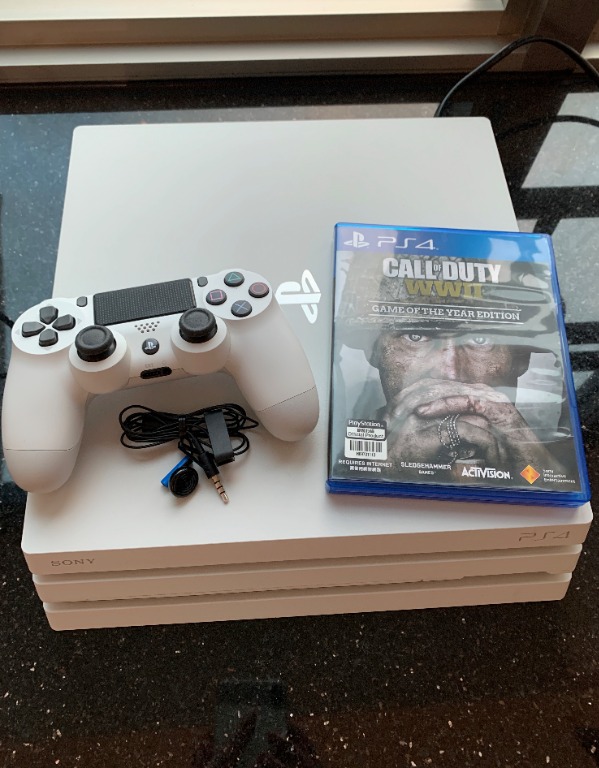 PS4 PlayStation 4 Pro 白色，1TB，CUH-7106B，新淨少玩，香港行貨，99%新，100%操作正常, 電子遊戲 ...