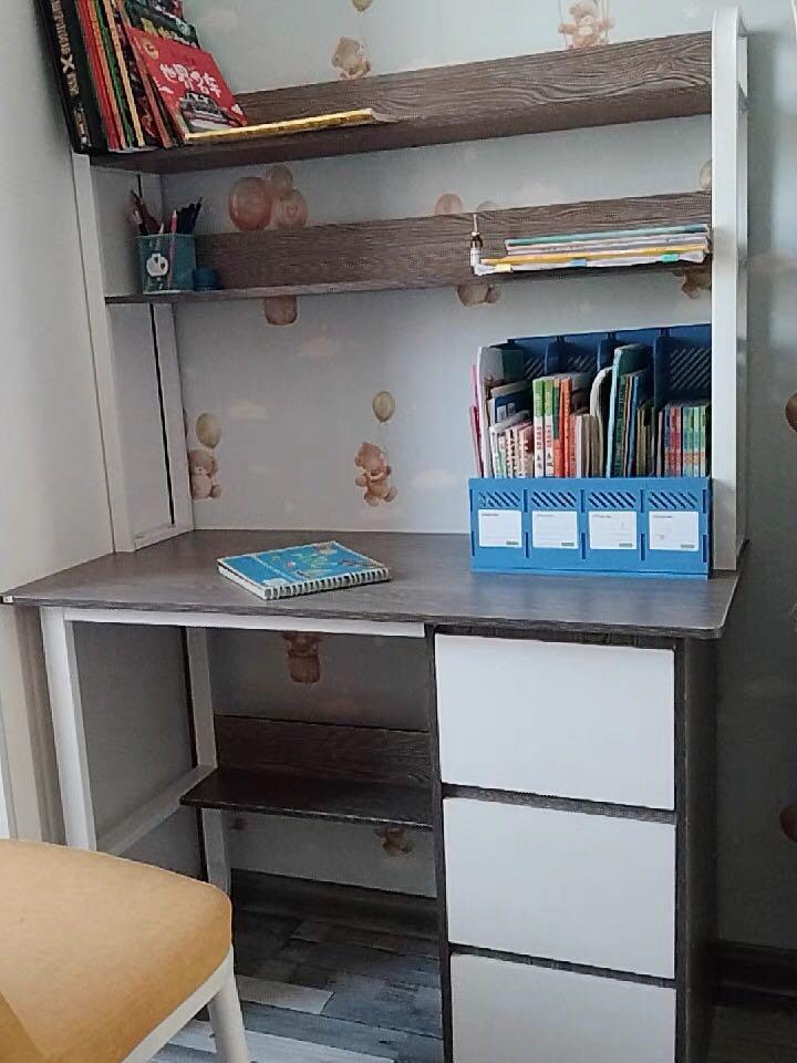 [READY STOCK] 100cm/120cm/140cm study table with shelf & drawers - 3 ...