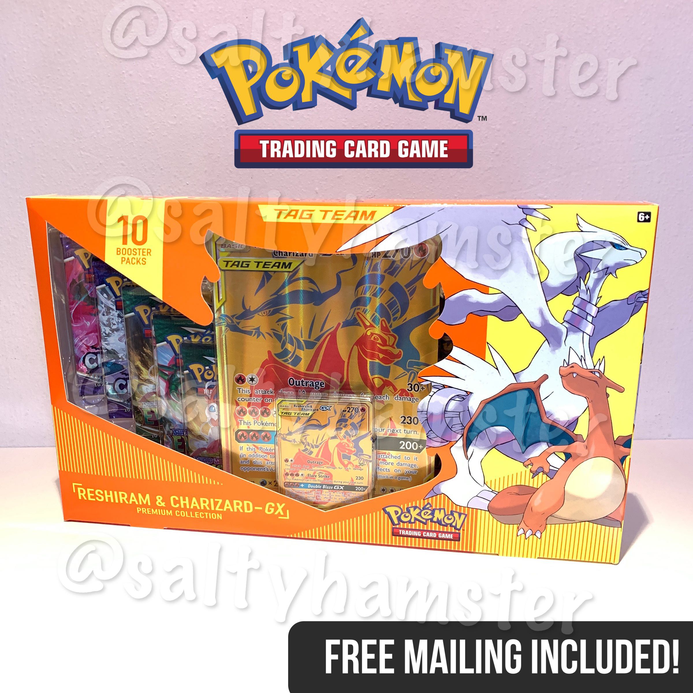 Reshiram & Charizard Premium Collection Box Pokemon TCG - pikachu ...