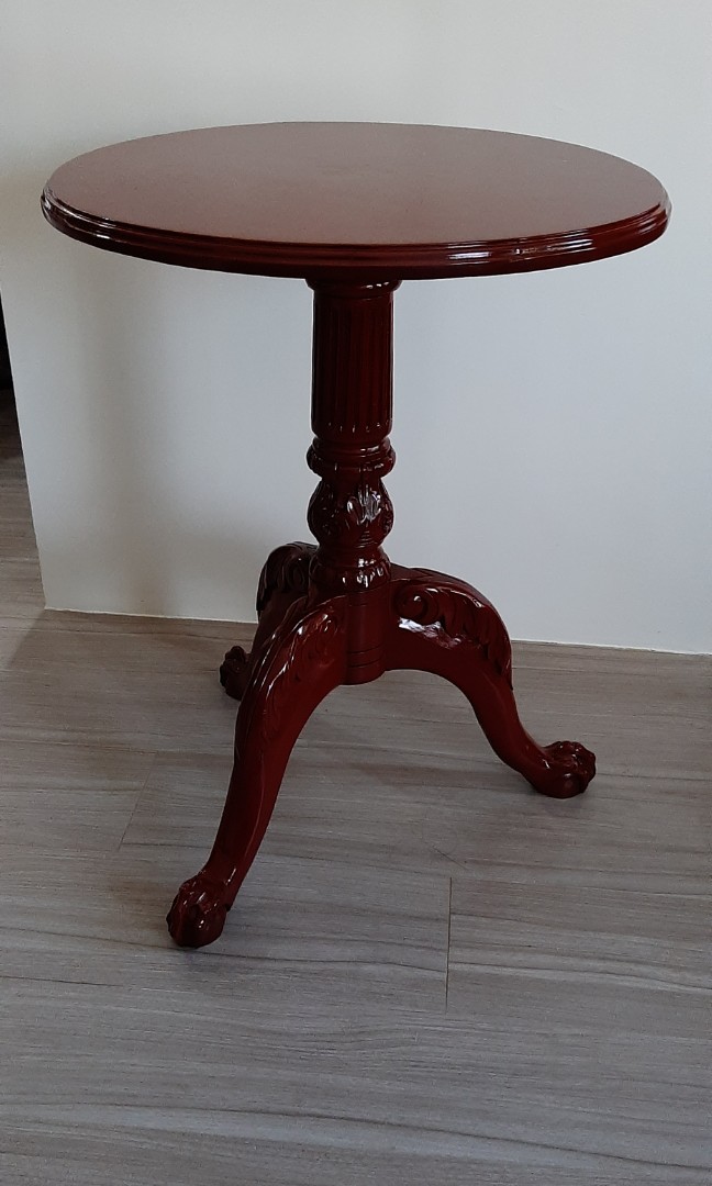 Round Consul Center Table Mahogany Narra, Furniture & Home Living ...