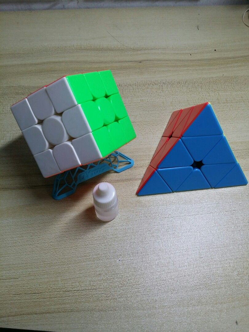 Rubiks Cube; 3x3x3; Pyraminx; FREE Lube and Cube Stand, Hobbies & Toys ...