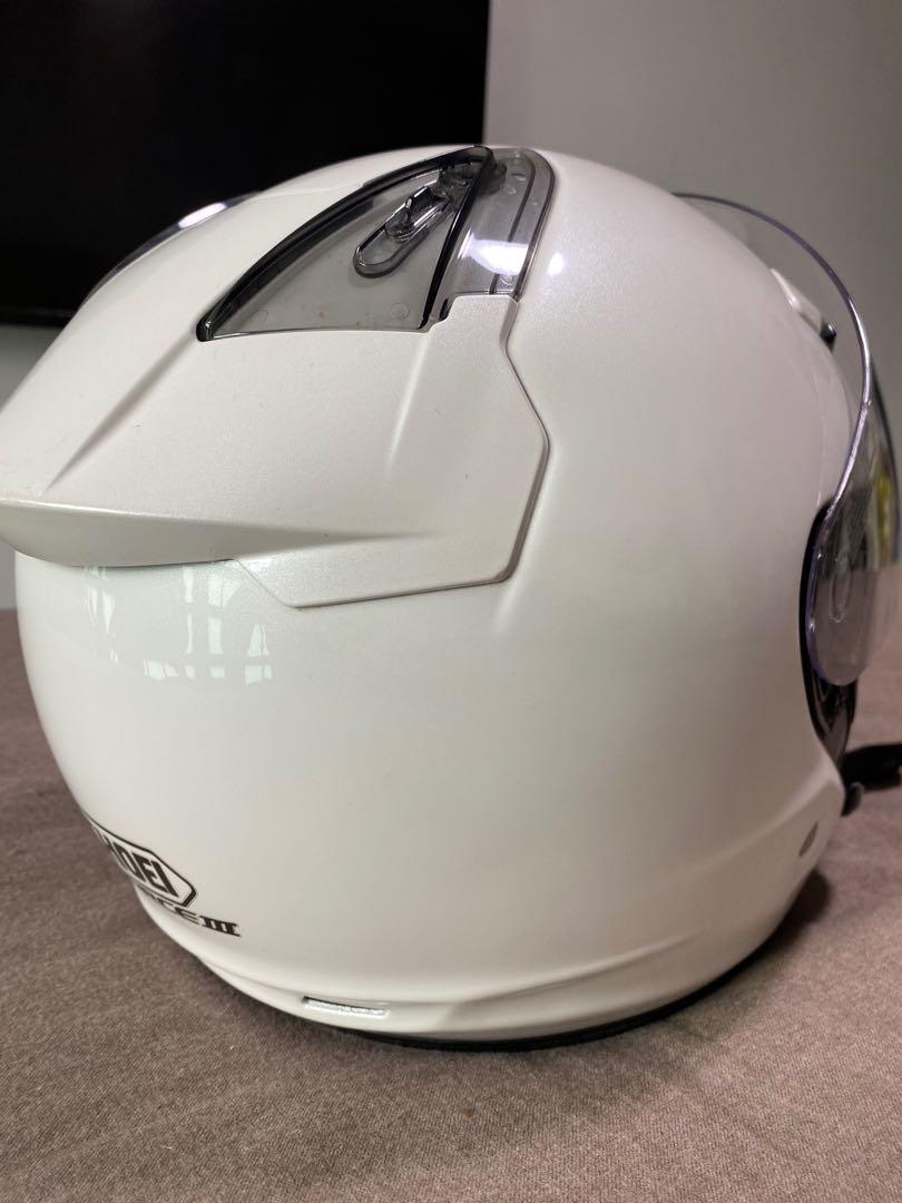 Shoei J force 3 helmet pearl white L, Motorcycles, Motorcycle Apparel ...