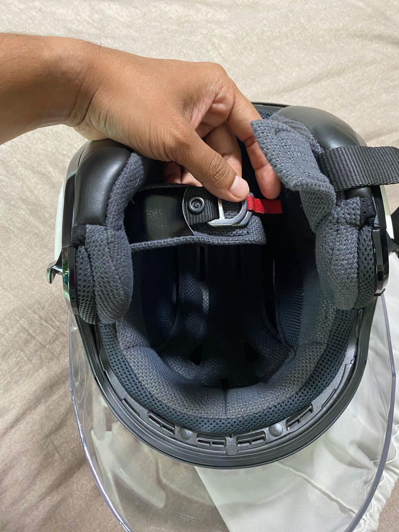 Shoei J force 3 helmet pearl white L, Motorcycles, Motorcycle Apparel ...