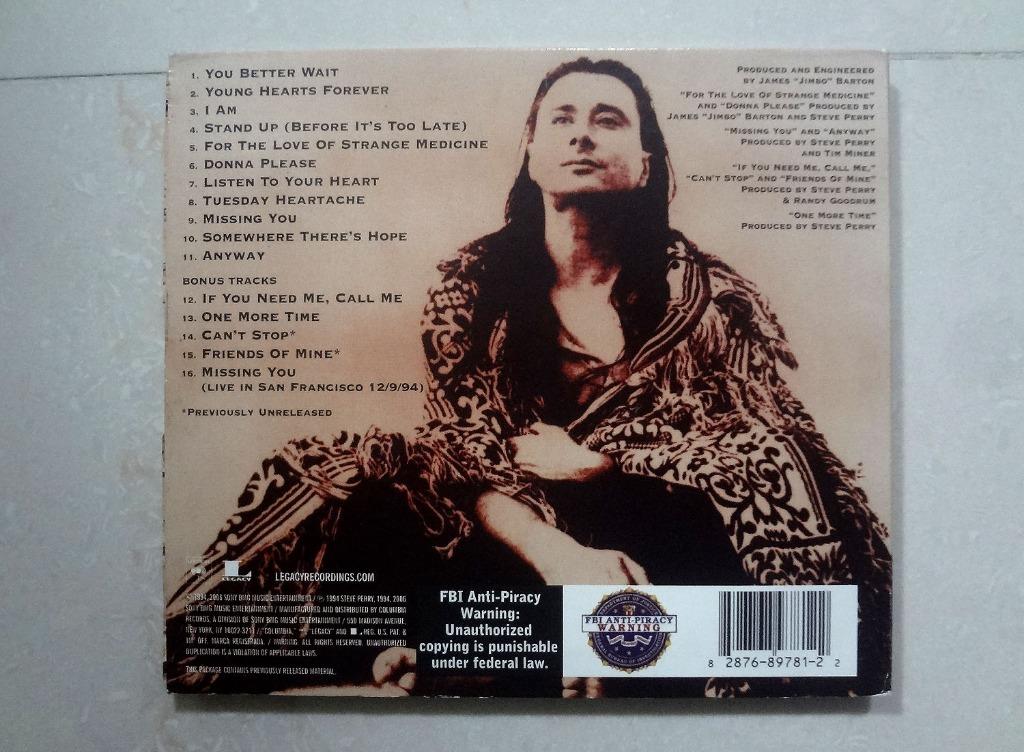 Steve Perry CD For The Love Of Strange Medicine, Hobbies & Toys, Music ...