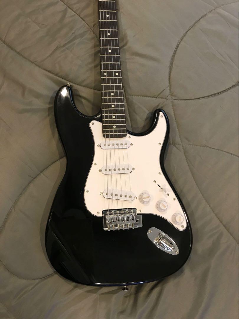 [FREE DELIVERY] Stratocaster electric guitar black color Electric ...