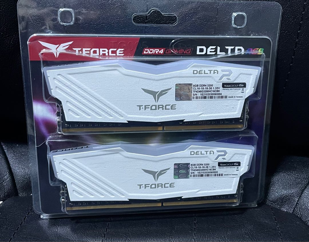 TFORCE DELTA 2x8gb 3200mhz RGB (White), Computers & Tech, Parts ...