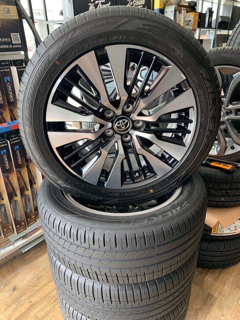 Toyota Vellfire 18” Original Rims with Falken tyres, Car Accessories ...