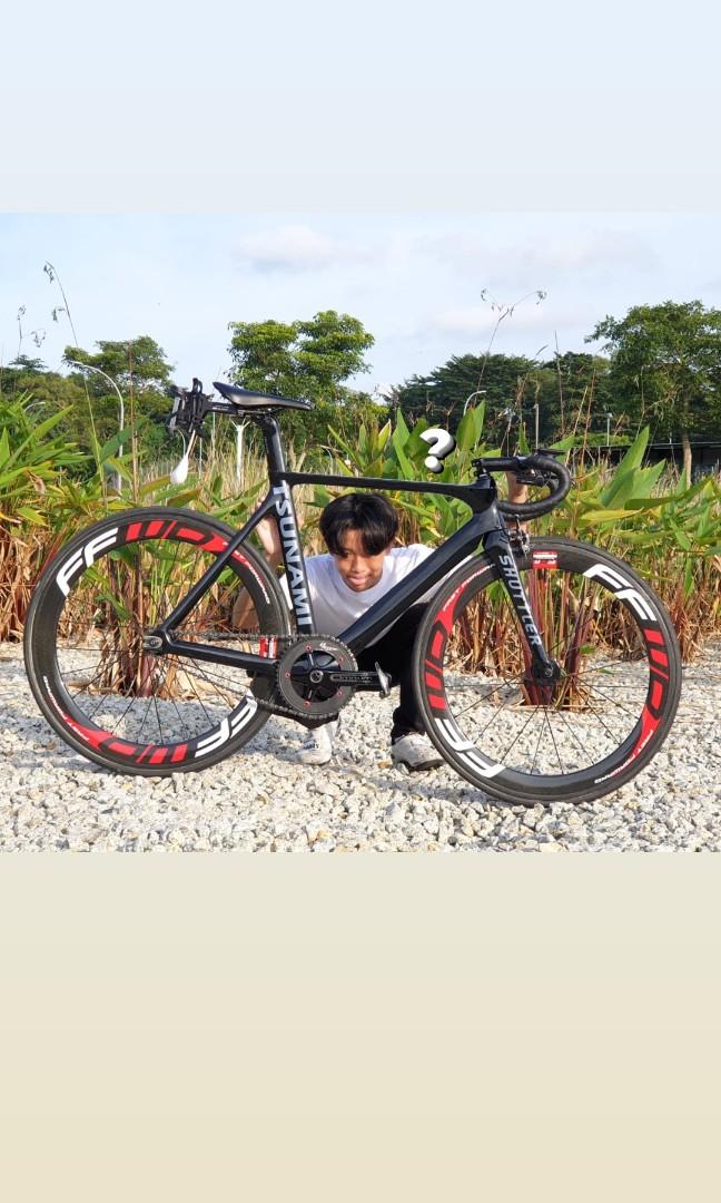 wtt tsunami shuttler carbon track fixie ffwd omnium shimano izumi ...