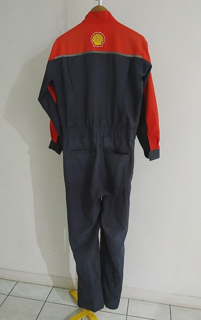 Vintage Ferrari F1 Racing Team X Shell Oil Long Sleeve Coverall, Men's ...