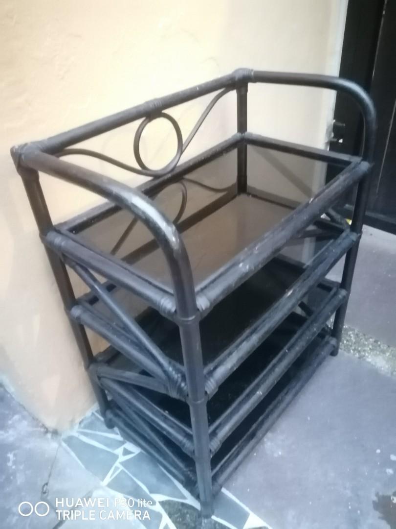 Vintage Handmade Manau Cane Shelf, Furniture & Home Living, Home Decor ...