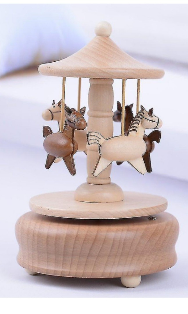 Vintage Wooden Spring Carousel, Furniture & Home Living, Home Decor ...