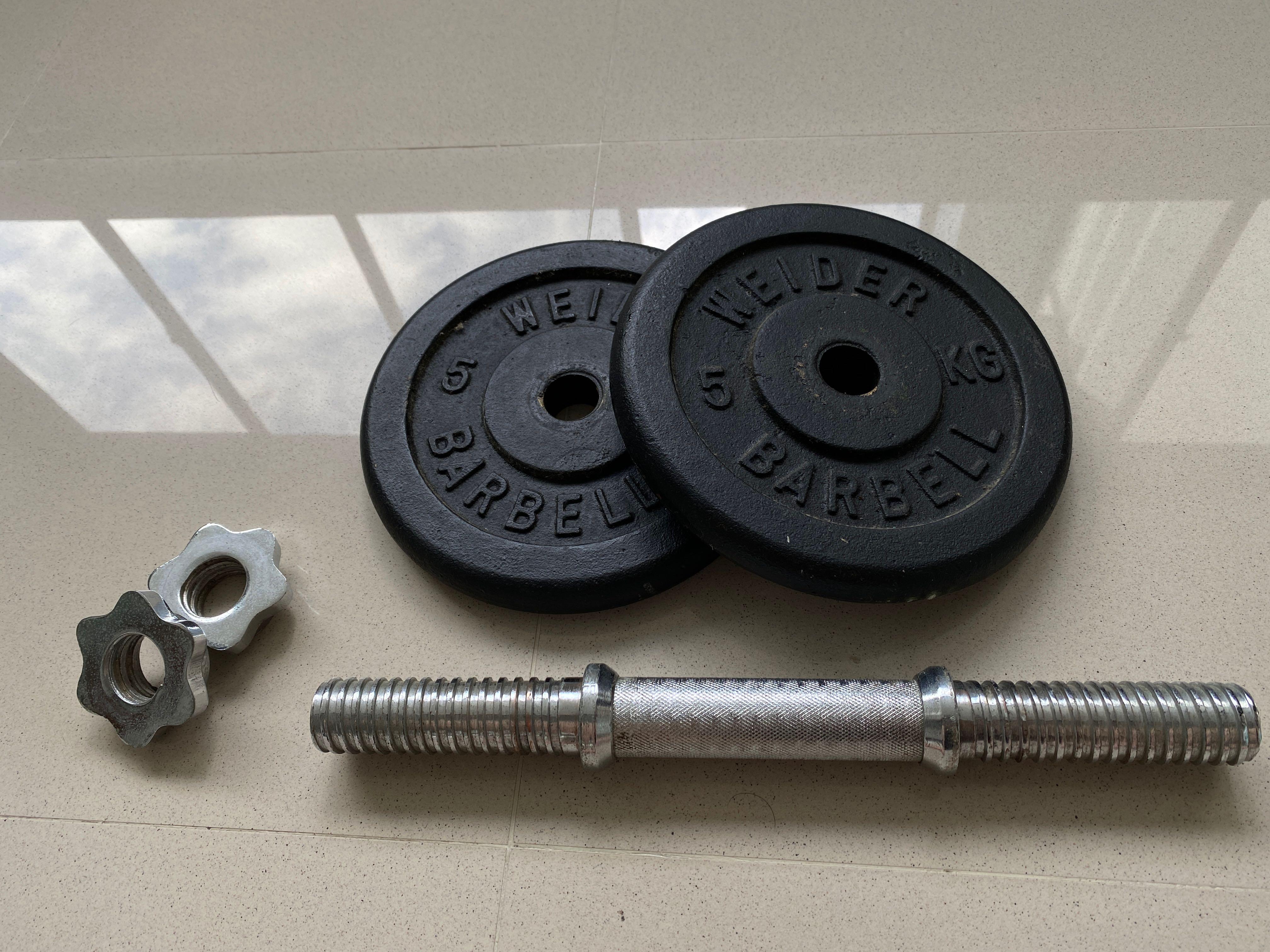 Weider Barbell 5KG, Sports Equipment, Exercise & Fitness, Weights ...
