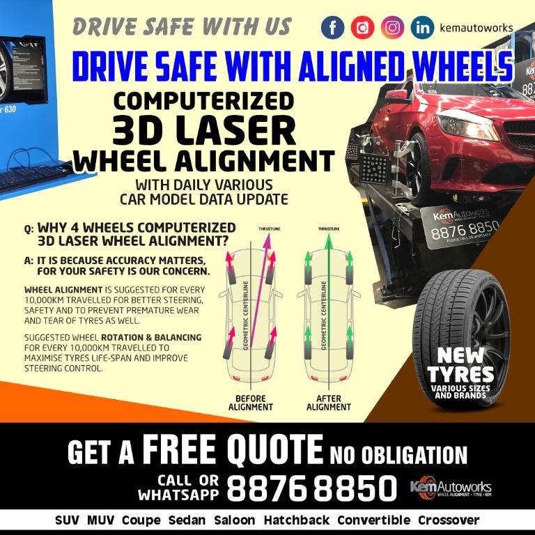 Why 3D Laser Wheel Alignment? Alignment from $40. New Tyres are ...