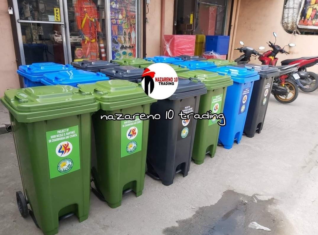Wste bin trash bin with wheels, Furniture & Home Living, Cleaning ...