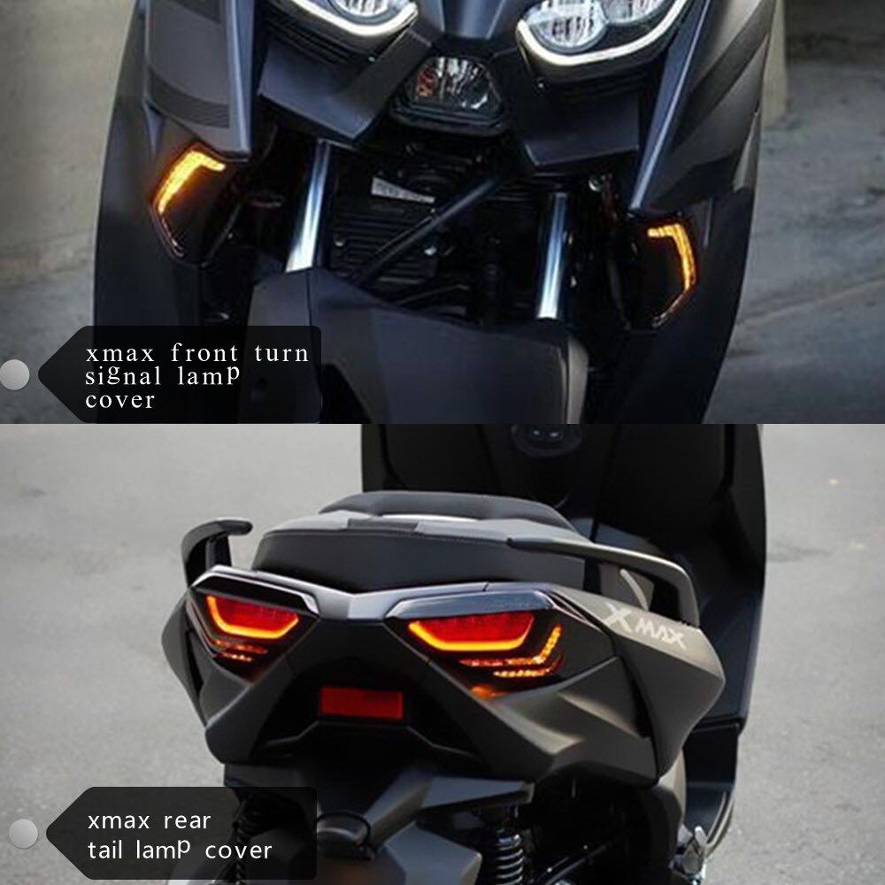 Xmax signal and tail light carbon, Motorcycles, Motorcycle Accessories ...