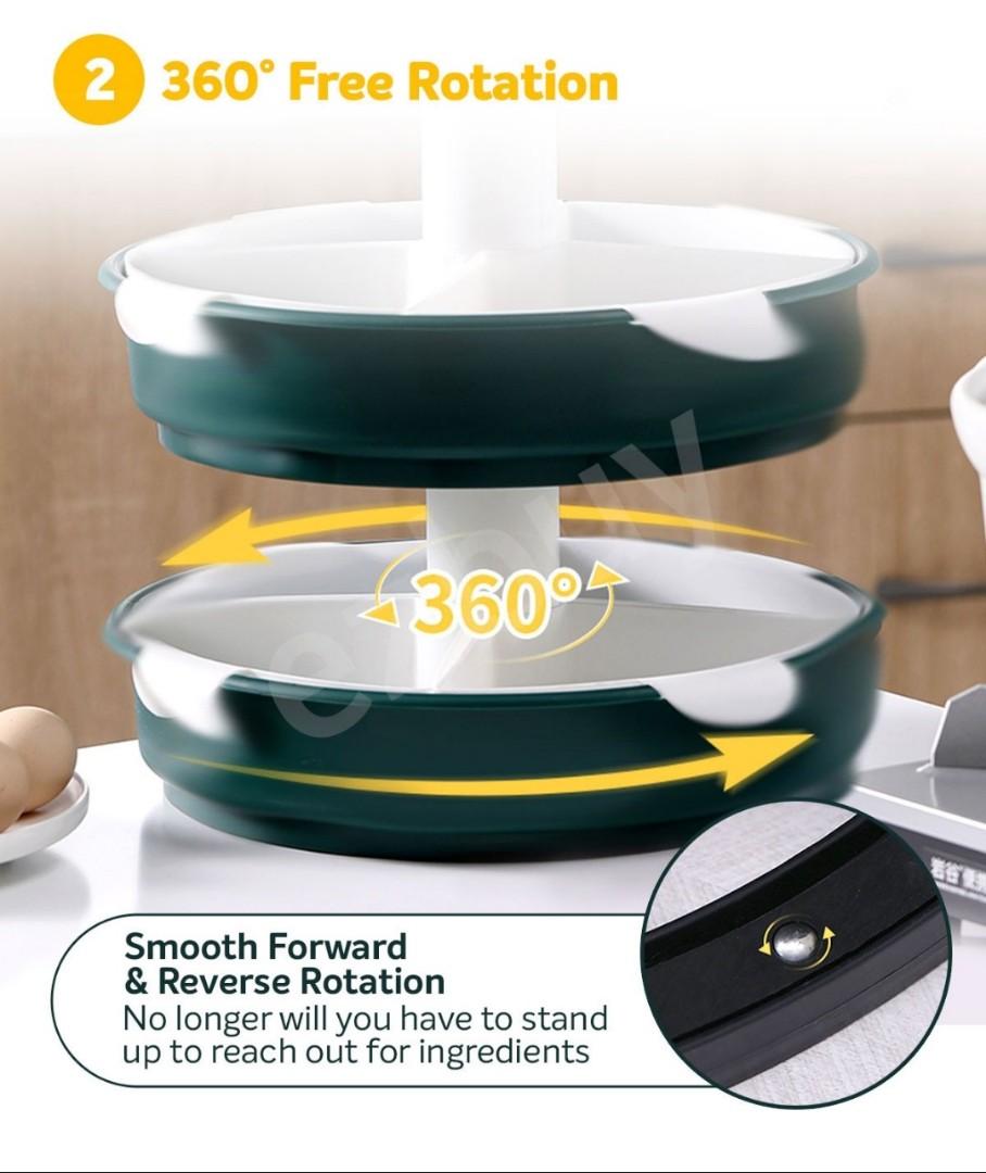 3 Tier Rotating Hot Pot Steamboat Platter Storage, Furniture & Home ...