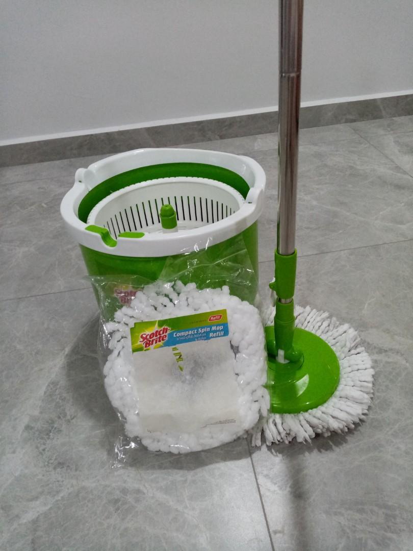 3M Scotch Brite compact spin mop, Furniture & Home Living, Cleaning ...