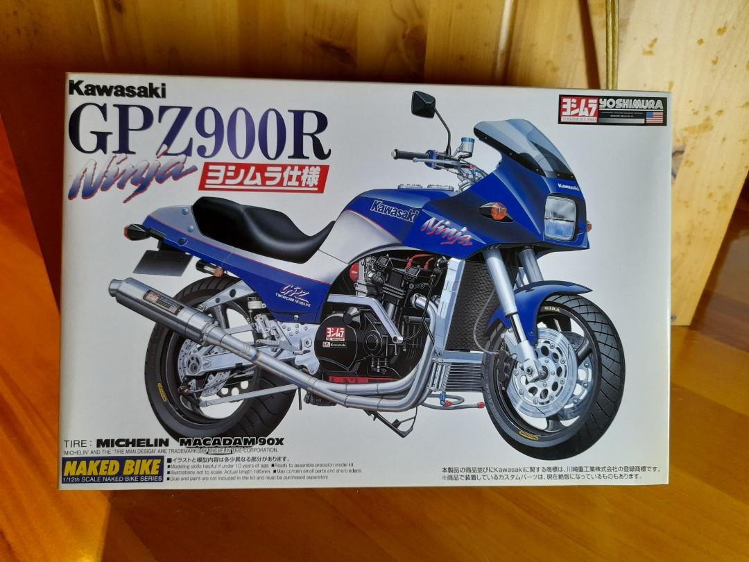 全新 1：12 Aoshima Kawasaki GPZ 900R Ninja YOSHIMURA 仕樣, 興趣及遊戲, 玩具 & 遊戲類 - Carousell