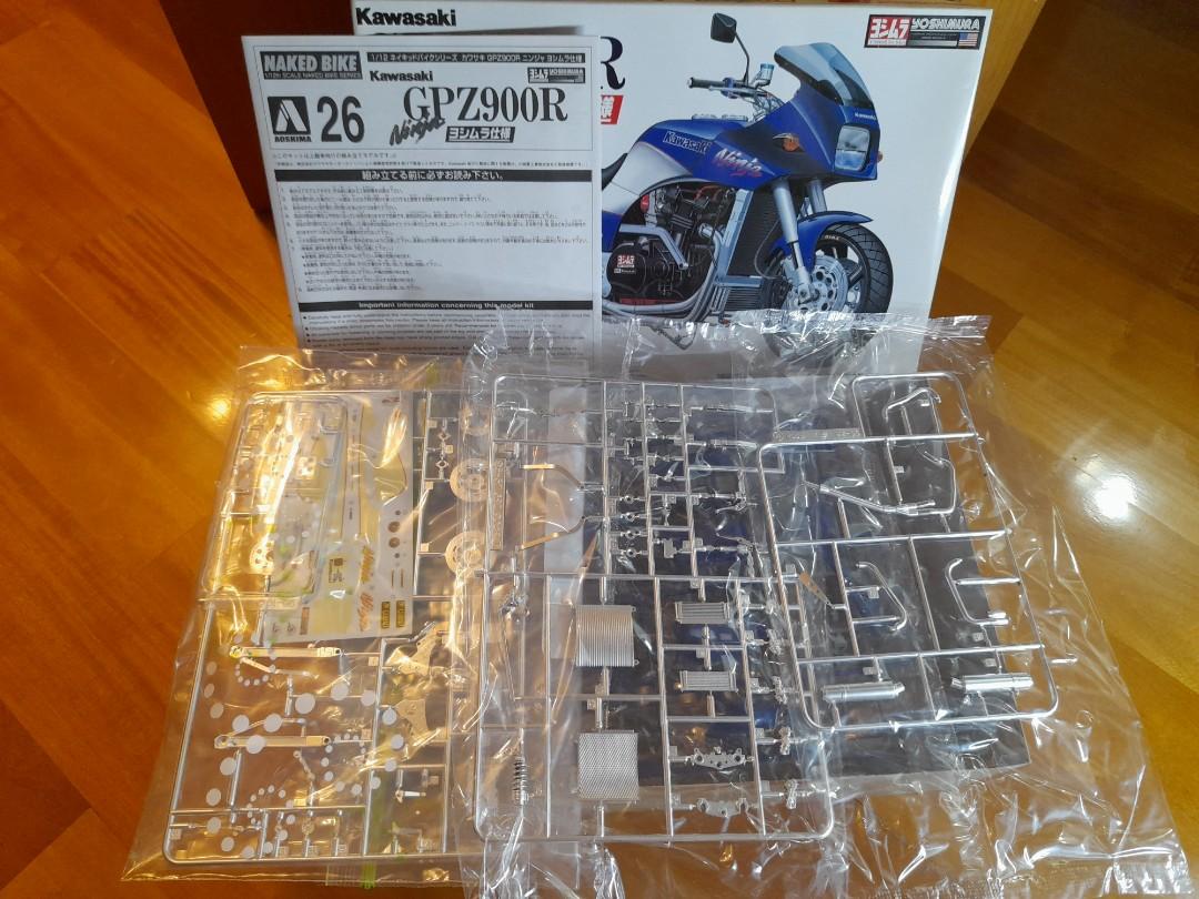 全新 1：12 Aoshima Kawasaki GPZ 900R Ninja YOSHIMURA 仕樣, 興趣及遊戲, 玩具 & 遊戲類 - Carousell