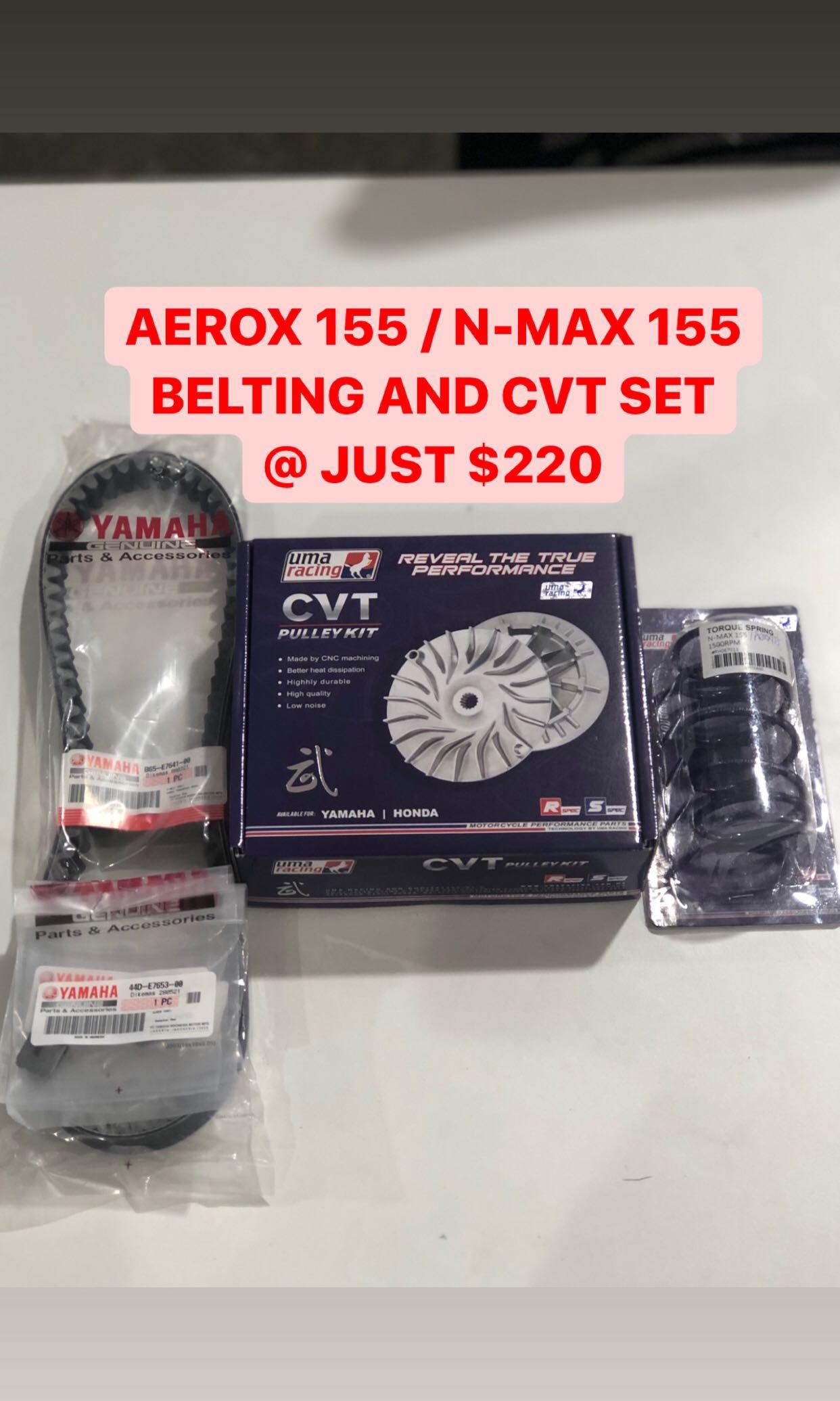 UMA RACING CVT & BELTING SET FOR AEROX/NMAX, Motorcycles, Motorcycle ...