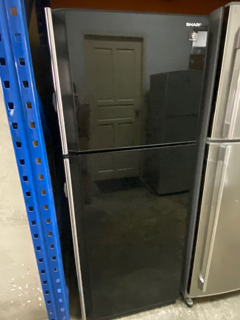 Black Sharp Fridge, 368L, TV & Home Appliances, Kitchen Appliances ...