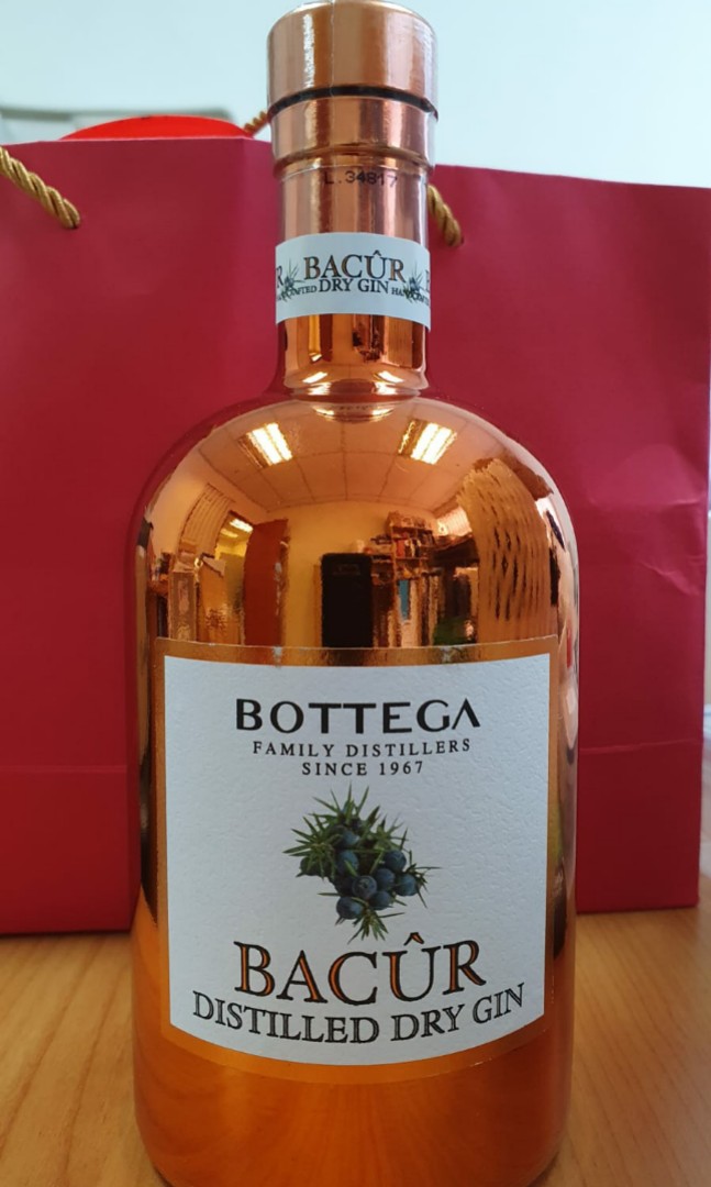 Bottega Bacur Distilled Dry Gin 500ml x 2 bottles, Food & Drinks ...