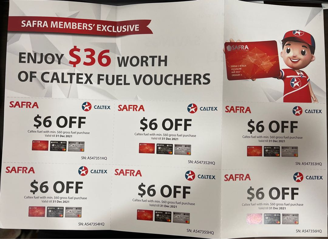 Caltex Voucher, Tickets & Vouchers, Vouchers on Carousell