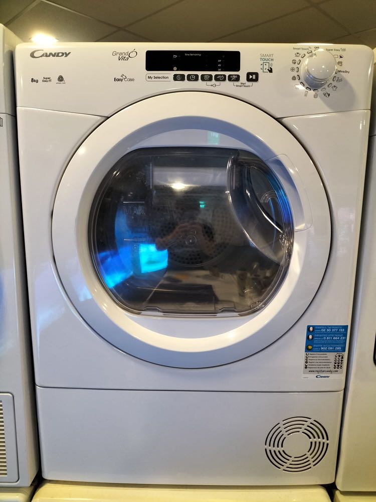 CANDY 8KG CONDENSER DRYER GVS C8DE-S, TV & Home Appliances, Washing ...