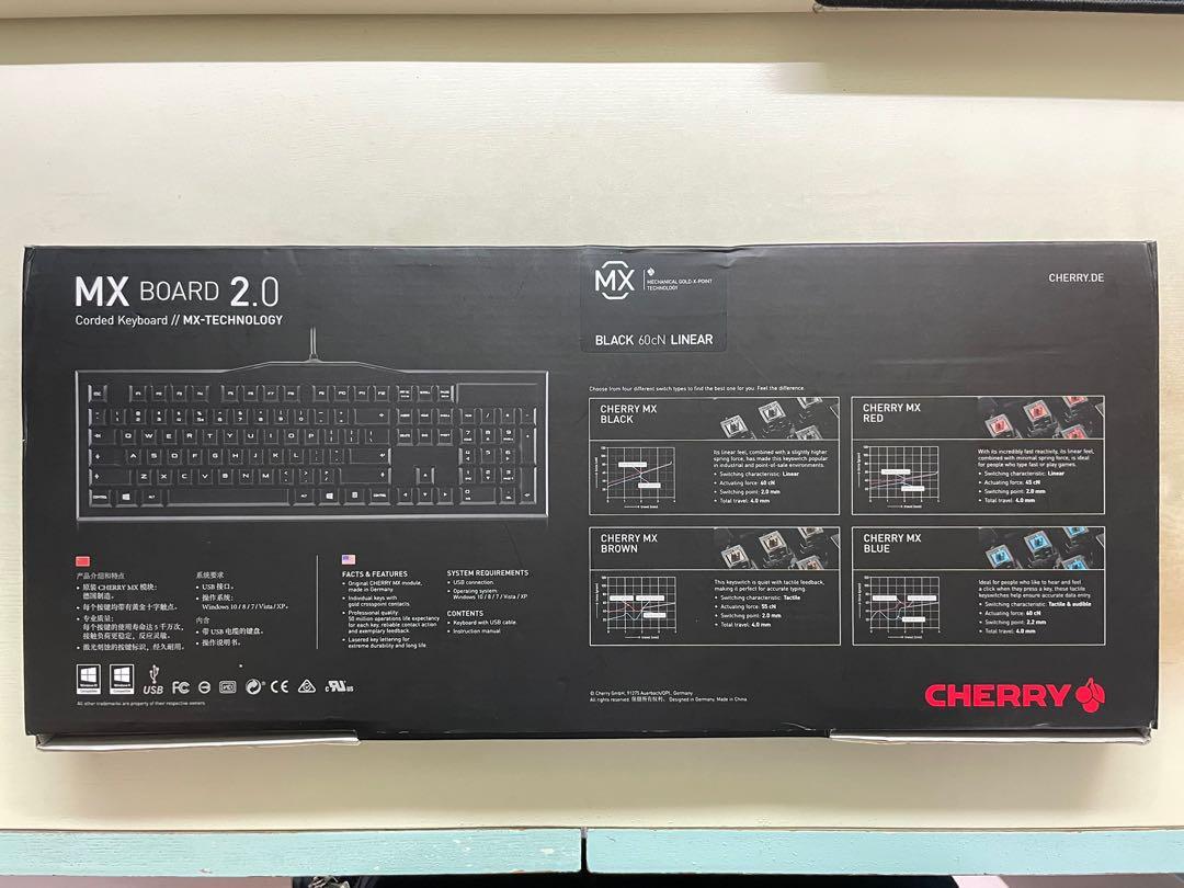 cherry mx board 2.0 black keyboard 機械鍵盤 黑軸, 電腦＆科技, 電腦周邊及配件, 電腦鍵盤及相關產品 ...