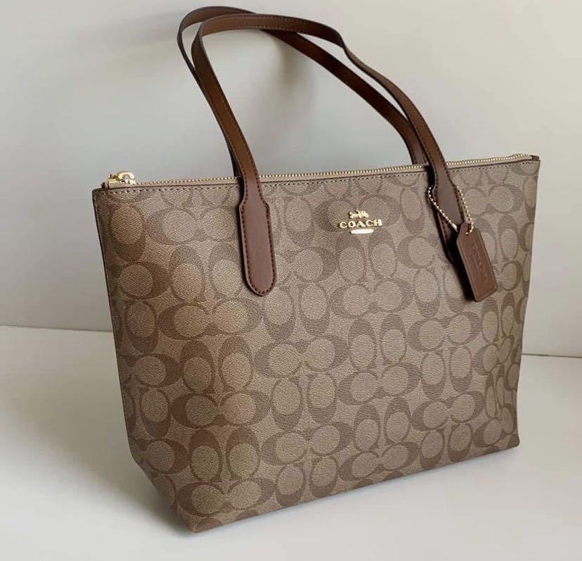 Coach City Zip Tote In Signature Canvas, Luxury, Bags & Wallets on ...