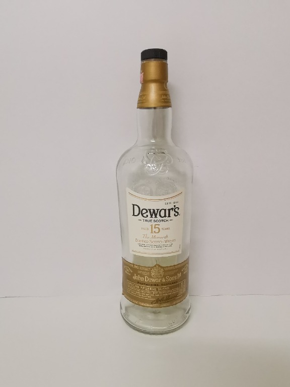 Empty Liquor Bottle - Dewar's 15, Furniture & Home Living, Home Decor ...