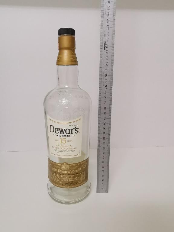 Empty Liquor Bottle - Dewar's 15, Furniture & Home Living, Home Decor ...