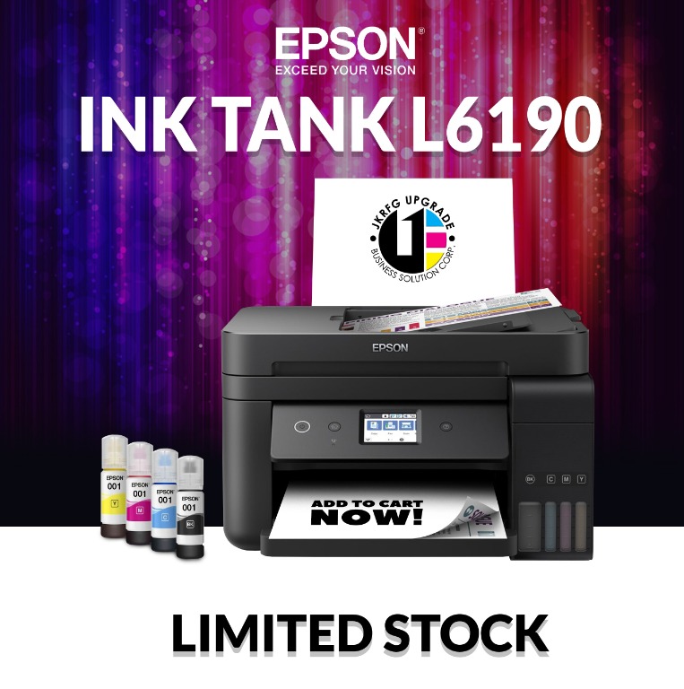 Epson L6190 Wi-Fi Duplex All-in-One | Ink Tank Printer with ADF | 6190 ...