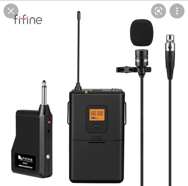 Fifine wireless microphone, Audio, Microphones on Carousell