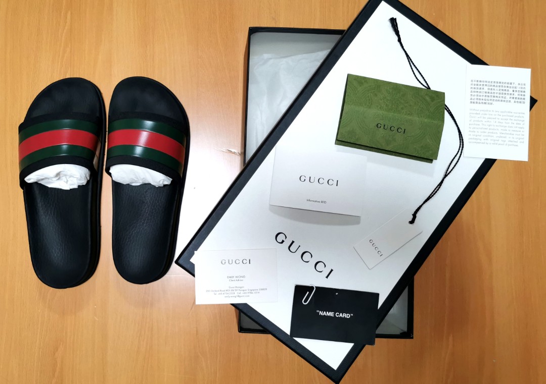 Gucci Web Slides, Men's Fashion, Footwear, Flipflops and Slides on ...